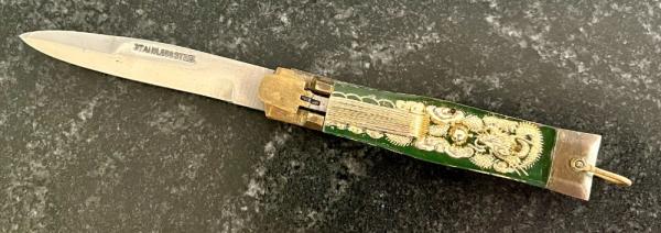 Bayonet Blade Bullfighter Lever Lock Switchblade Knife, Japan