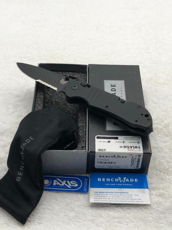 Benchmade 917SBK Tactical Triage Prototype Axis Lock Knife NIB Made In USA