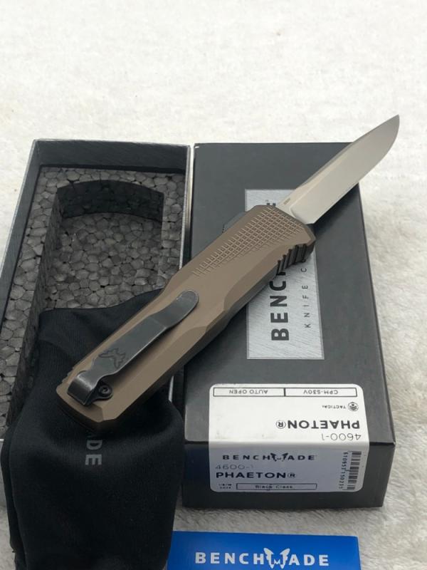 Benchmade 4600-1 Phaeton Double Action Out The front Automatic Knife ...