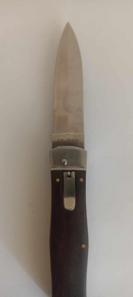 RUSSIAN LEVER LOCK SWITCHBLADE Knife automatic folding "Sniper" (wood ...