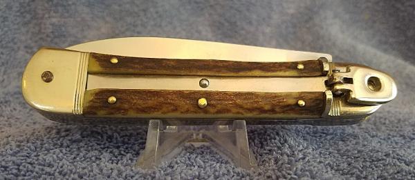 Hubertus Solingen 11 CM Stag Pocket Knife Used. Made in Germany