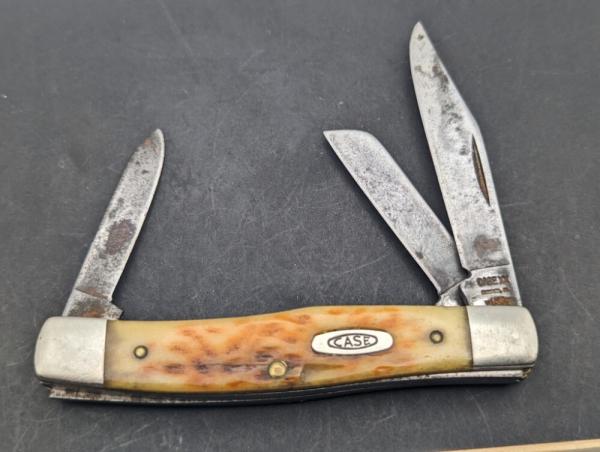 Vintage Case XX 63032 Brown Jigged Bone Serpentine Handle Stockman ...