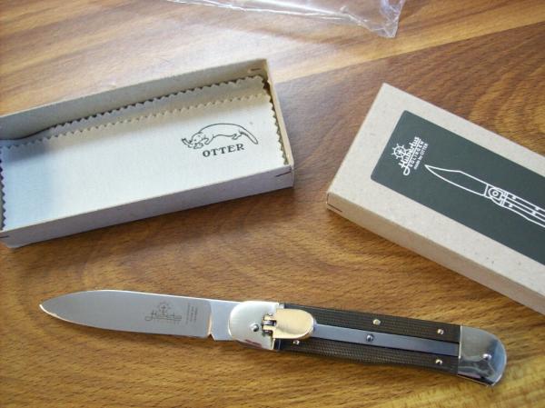 Hubertus Knife Solingen, Germany Large Size 11 Green Micarta Spear ...