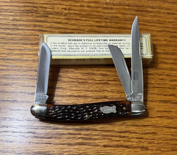 VINTAGE 1973 - 1979 SCHRADE NY USA STAINLESS 825 & 825RB VIEW TUBE BOX