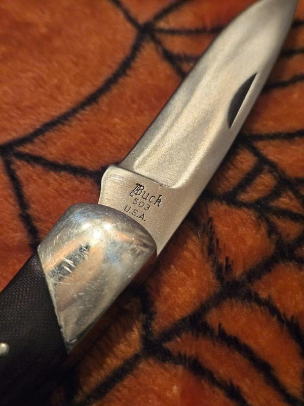 Original Buck 503 Prince Drop Point Lockback - Pre-Date Script Stamp ...