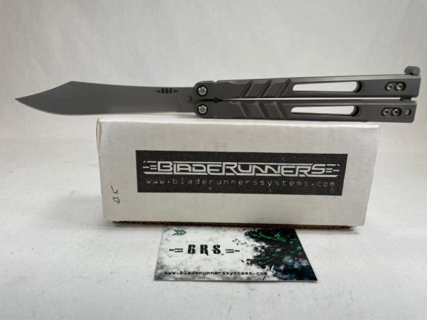 BLADE RUNNER SYSTEMS (BRS) Alpha Beast 3.0 Titanium Balisong Flipper w ...