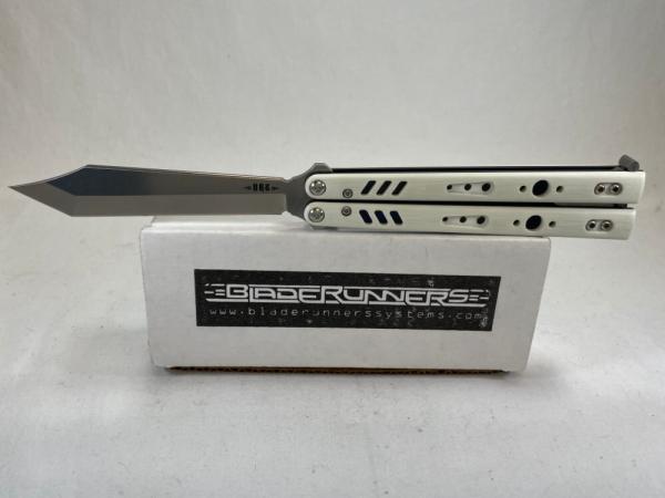 BLADE RUNNER SYSTEMS(BRS) Premium Replicant White Balisong Butterfly w ...