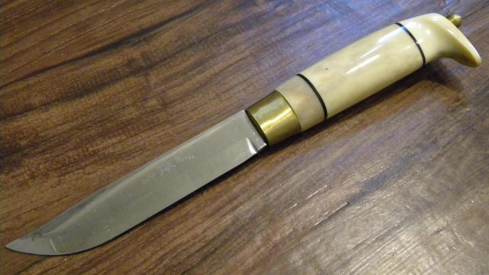 Geilo Norge Stag Brusletto Fixed Blade Sheath Knife