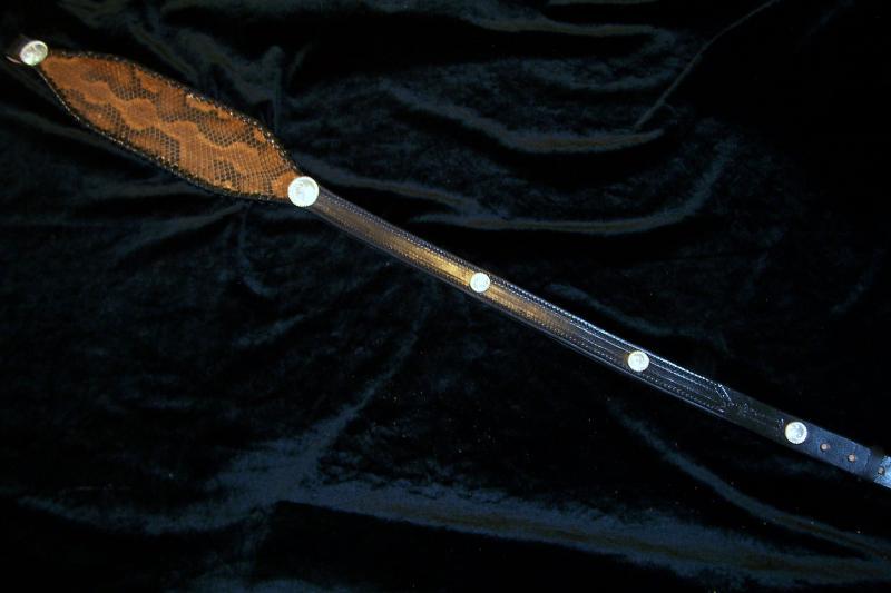 Custom Leather Rifle Sling / Shotgun Sling Custom - Python skin