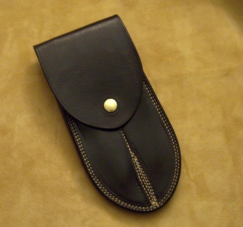 Custom Leather Double Knife Sheath For Two 5" Fixed Blade Knives