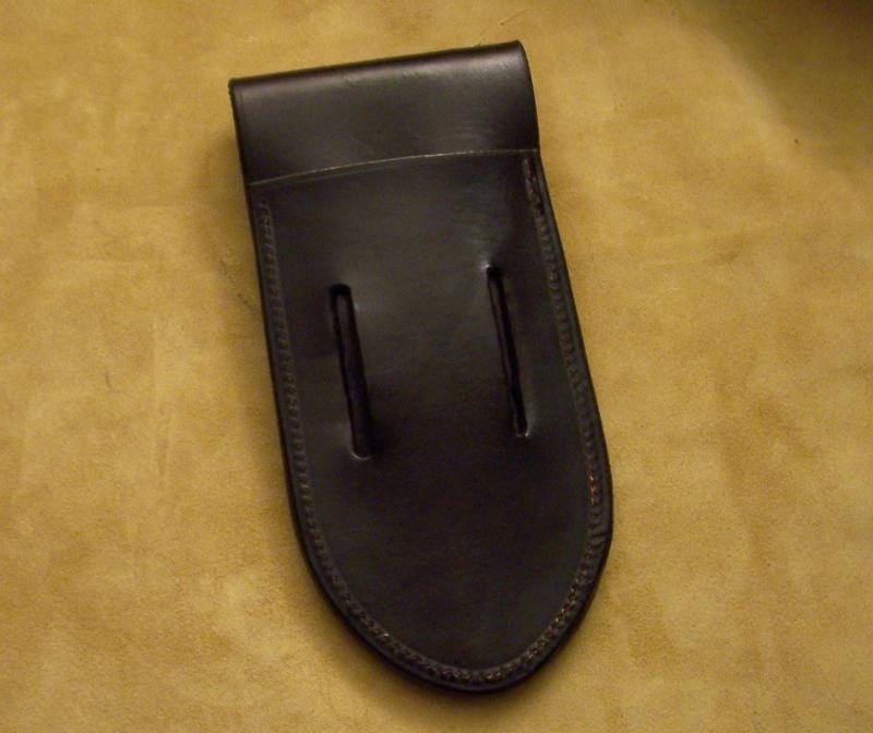 Custom Leather Double Knife Sheath For Two 5" Fixed Blade Knives