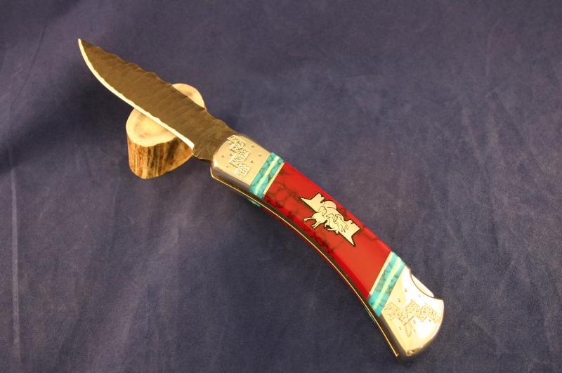 DAVID YELLOWHORSE "THREE PONIES" CHIP FLINT WITH CASE