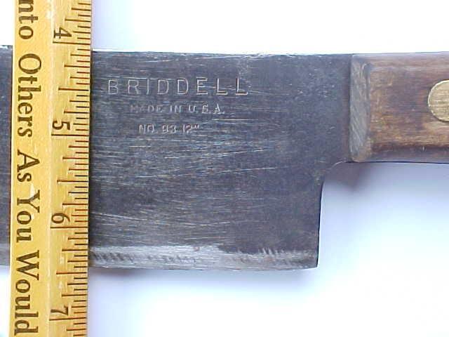Old BRIDDELL Butcher’s LAMB SPLITTER Cleaver Knife