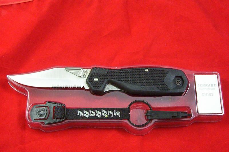SCHRADE USA CH18S SPortmate Serrated - Cliphanger- 4 1/2 in. par ...