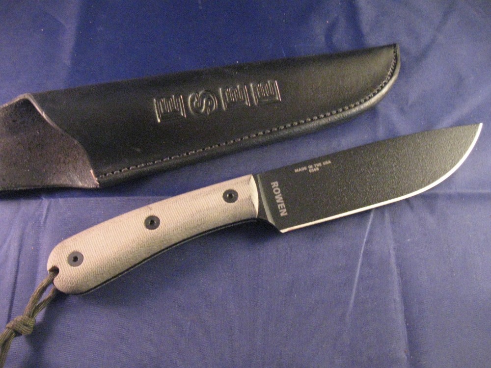 ESEE 6 HM knife with leather sheath. Bushcraft Style