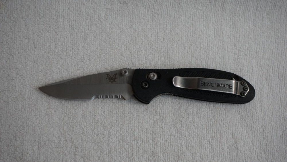 BENCHMADE USA 556 MEL PARDUE 154CM MINI GRIPTILIAN W/SATIN COMBO BLADE ...
