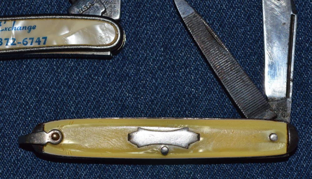 Lot of 3 Colonial Pocket Knives - salesman's sample, serpentine & jack ...