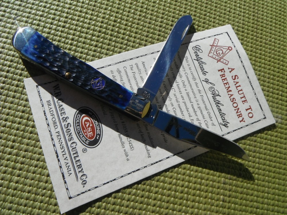 NOS/NIB A Salute To Freemasonry Commemorative Case Trapper knife With ...