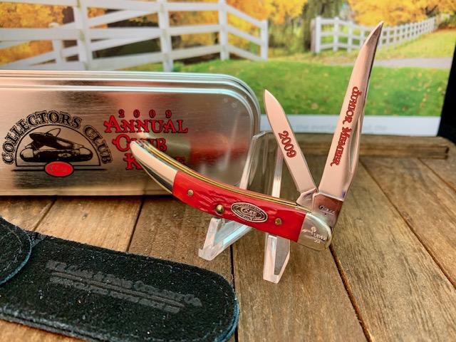 Case 2 Blade Small Texas Toothpick in Bright Crimson Red Jigged Bone ...