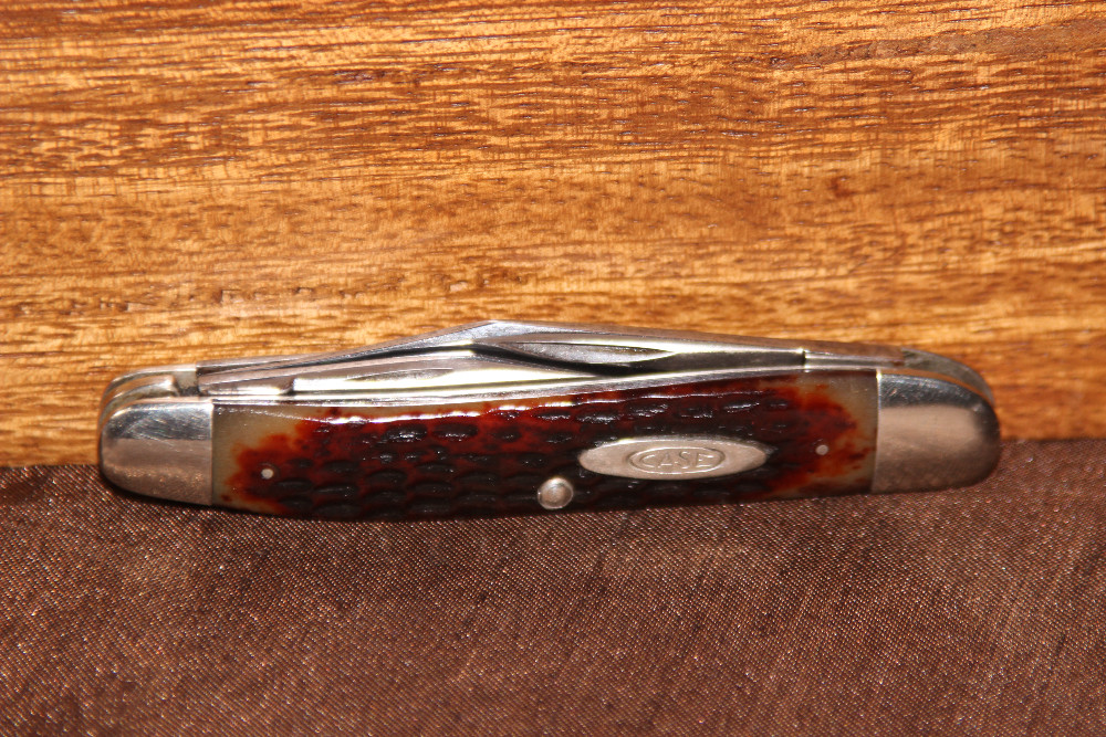 Vintage 1965-1969 Case XX 6380 Whittler Red bone knife (#175)