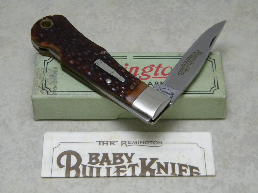 Remington UMC USA 1984 Delrin R1173L Baby Bullet Lockback Knife in Box