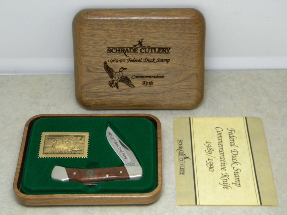Schrade + USA LTD 1989/90 Federal Duck Stamp Commemorative Lockback ...