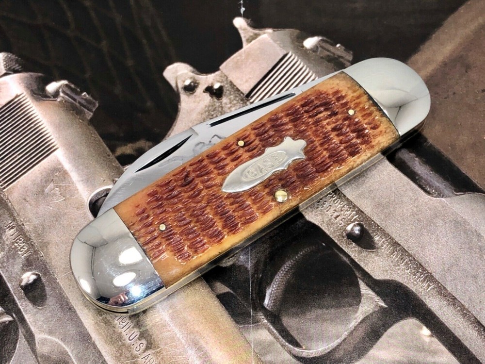 Case Classic Prototype Sunfish 2050 Brown Rogers Bone Toenail Knife w ...