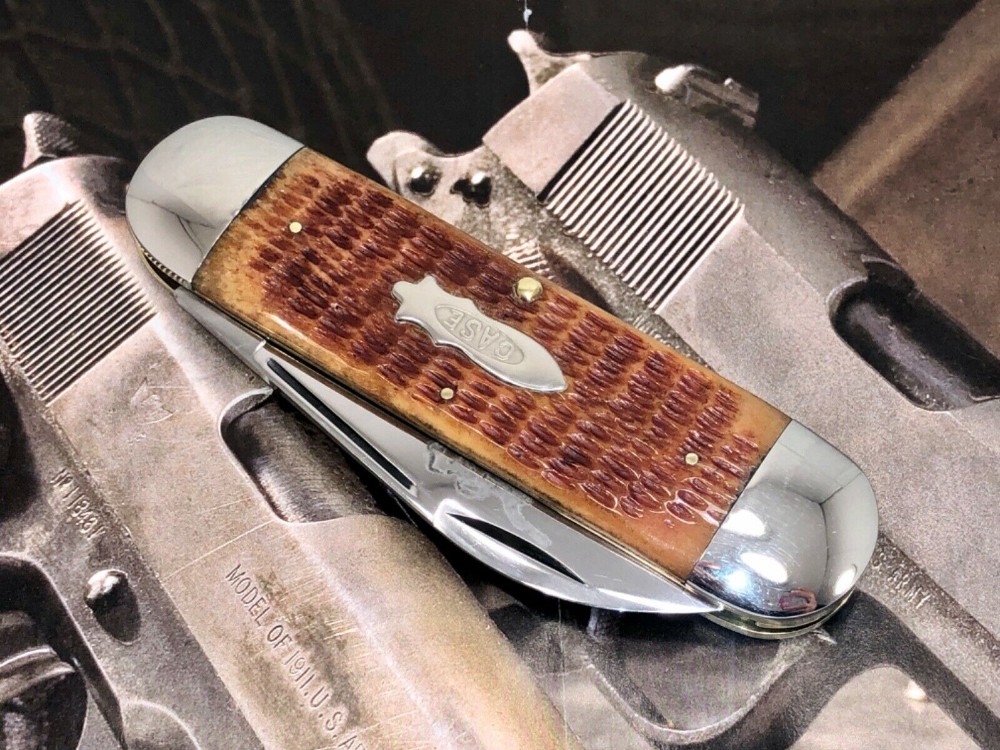 Case Classic Prototype Sunfish 2050 Brown Rogers Bone Toenail Knife w ...