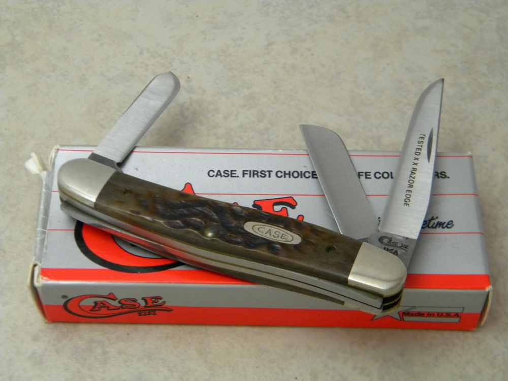 Case XX USA 6 Dot (1994) Bone 6318 SS Tested XX Razor Edge Stockman ...