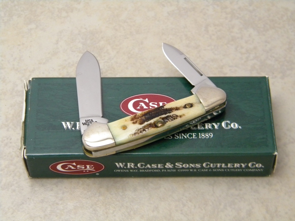 Case XX USA 2001 Vintage Bone V62132 SS Baby Butterbean Mini Canoe ...