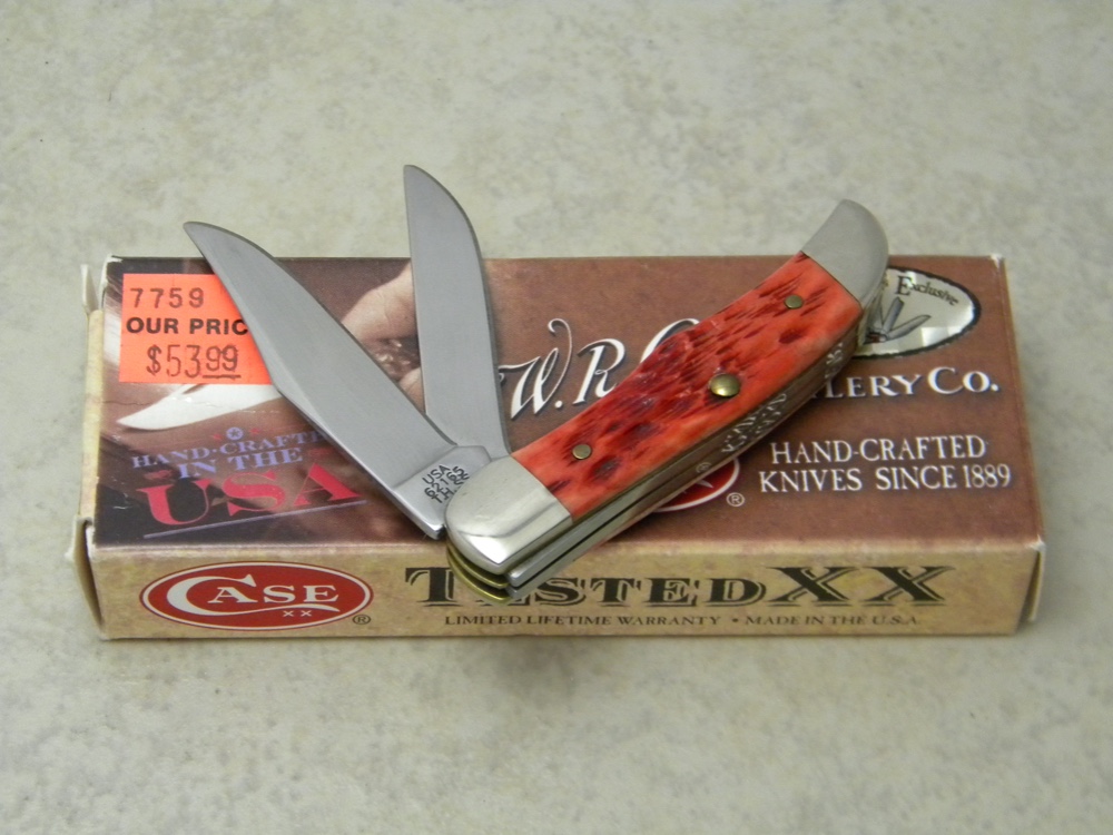 Case XX USA 2011 Tested Red Bone TH62165 SS Case XX Collectors Tiny ...