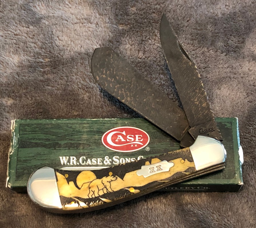 CASE XX Yellowhorse Grizzly Mountain Large Saddlehorn 1 of 25 Pocket Knife