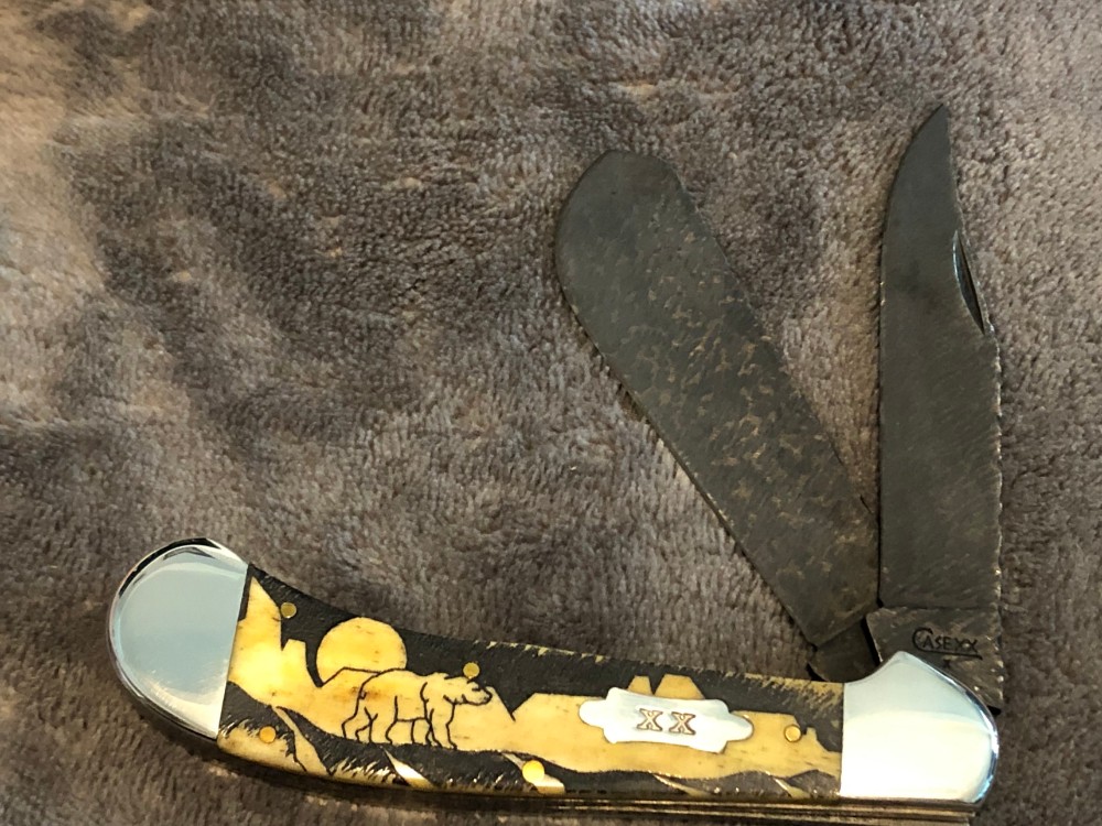 CASE XX Yellowhorse Grizzly Mountain Large Saddlehorn 1 of 25 Pocket Knife