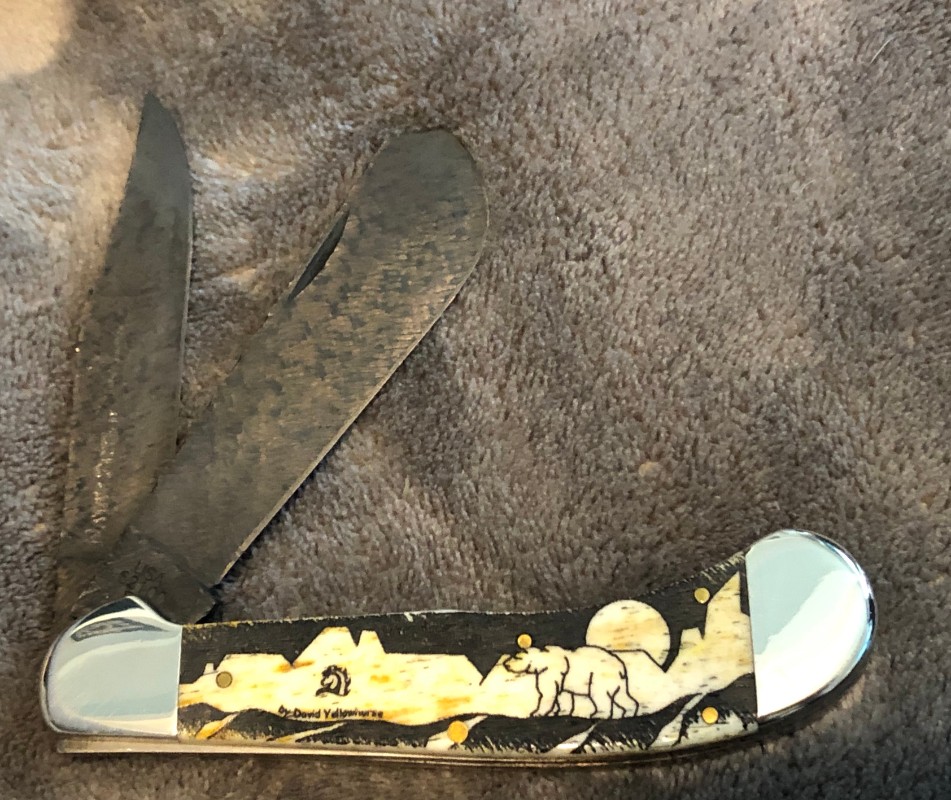 CASE XX Yellowhorse Grizzly Mountain Large Saddlehorn 1 of 25 Pocket Knife