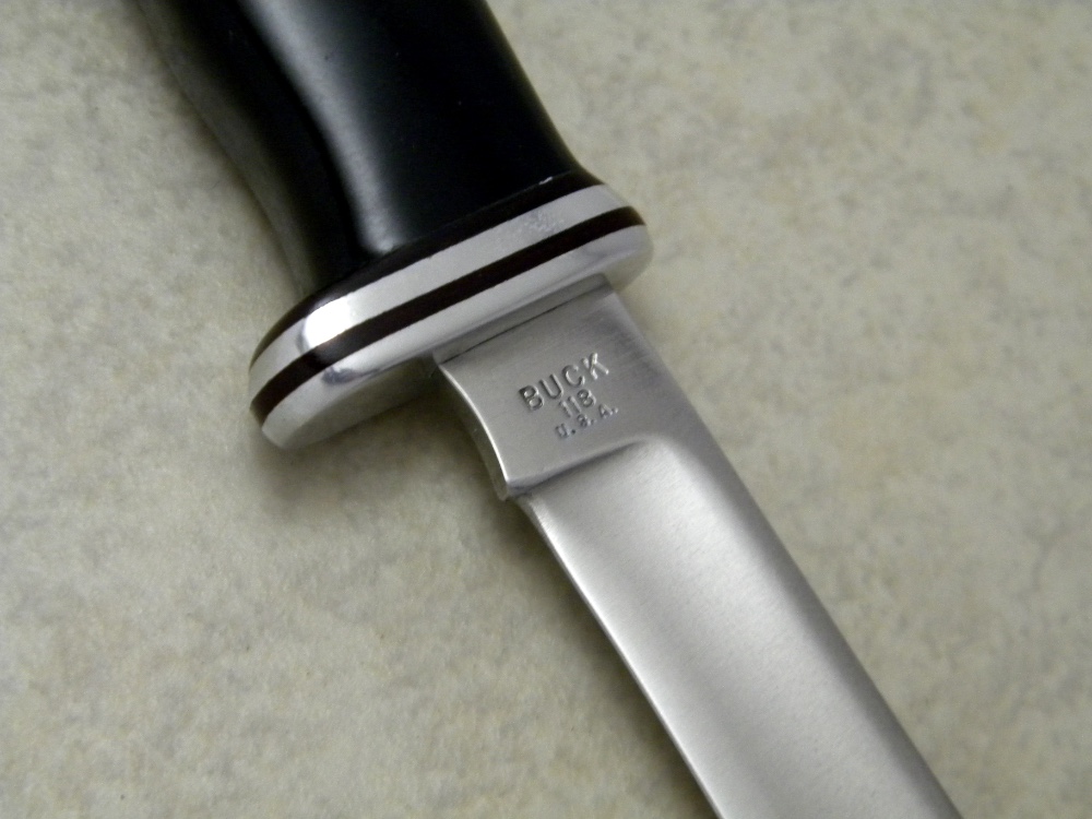 Buck 118 USA Black Personal Fixed Blade Hunting Sheath Knife in Box ...