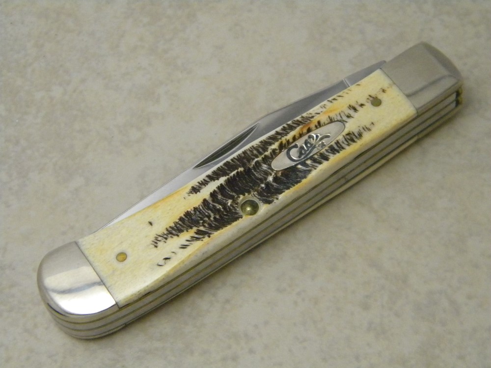 Case XX USA 2004 Bone Stag 6.5254 SS Trapper Knife in Box