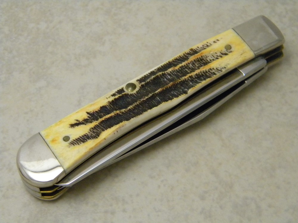 Case XX USA 2004 Bone Stag 6.5254 SS Trapper Knife in Box