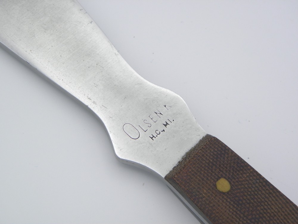 Vintage Olsen "OK" USA Double Edge Throwing Knife: