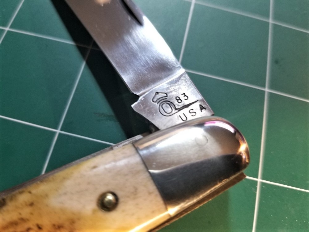VINTAGE QUEEN USA 1983 6120 STAG SERIES LARGE TRAPPER POCKET KNIFE UNUSED