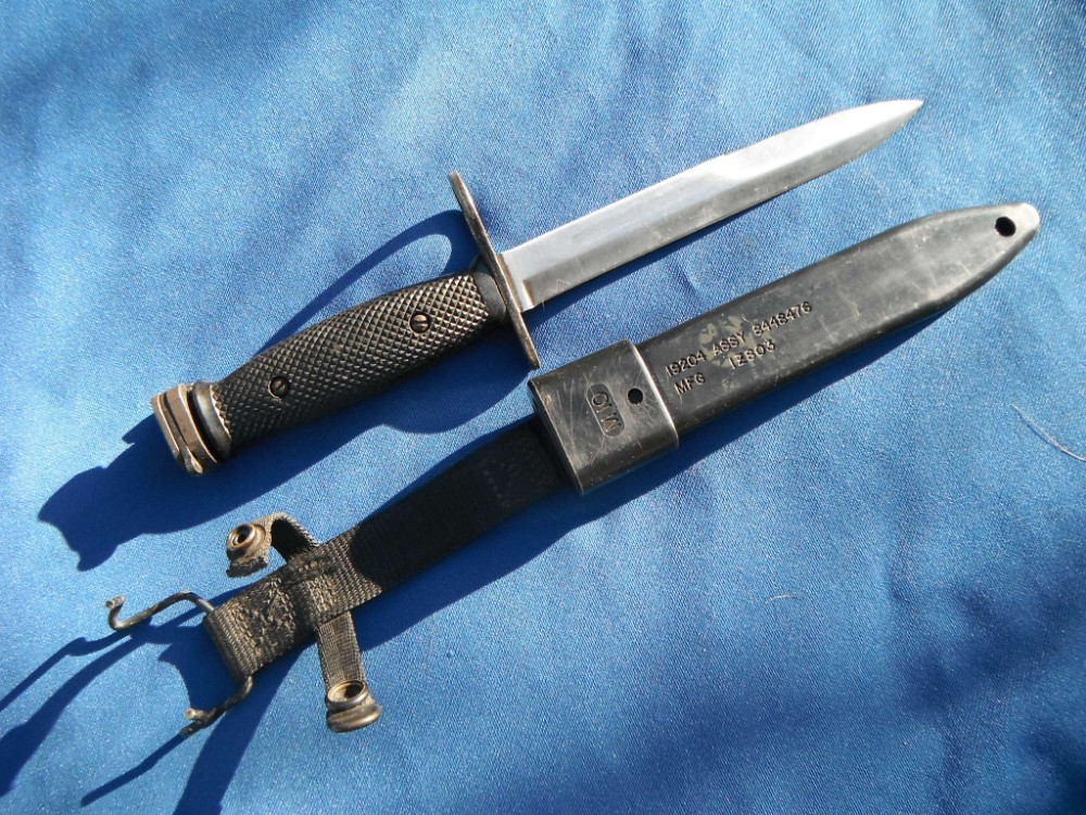 Vietnam Era BOC Bauer US M7 Bayonet with (newer) M10 Scabbard