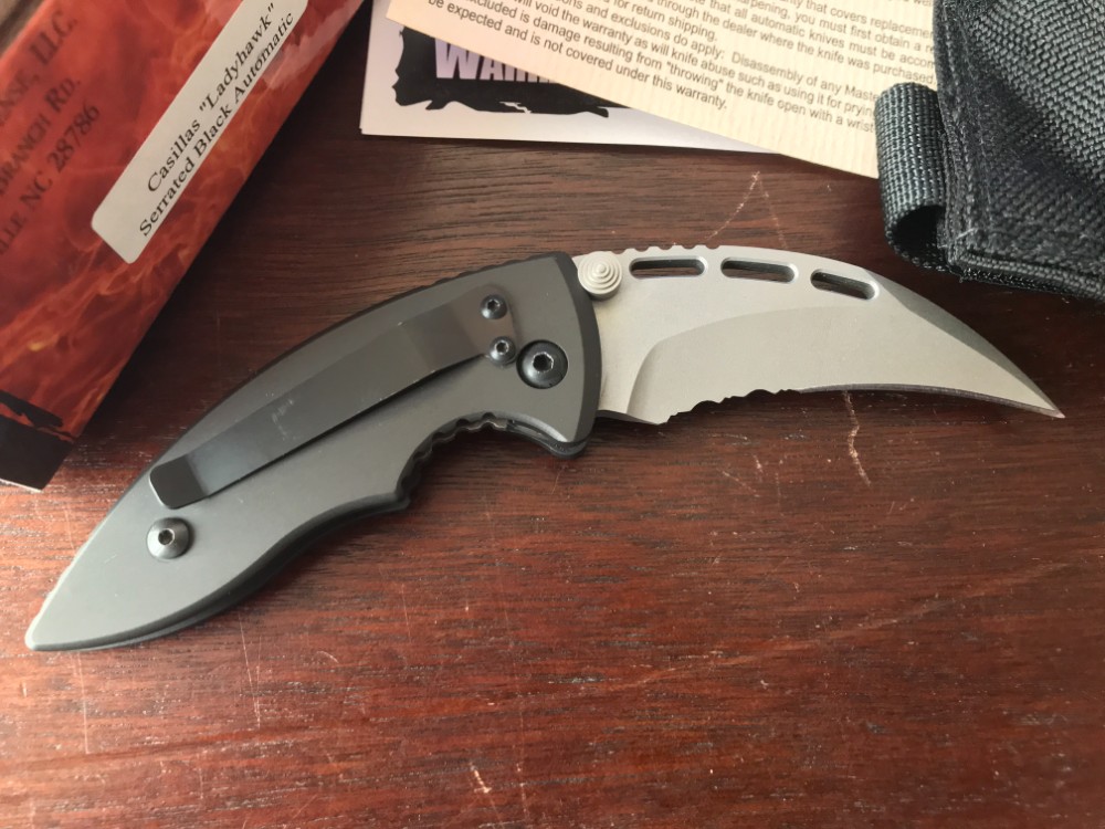 Masters Of Defense (MOD) Lady Hawk Automatic Knife with Box, Sheath ...