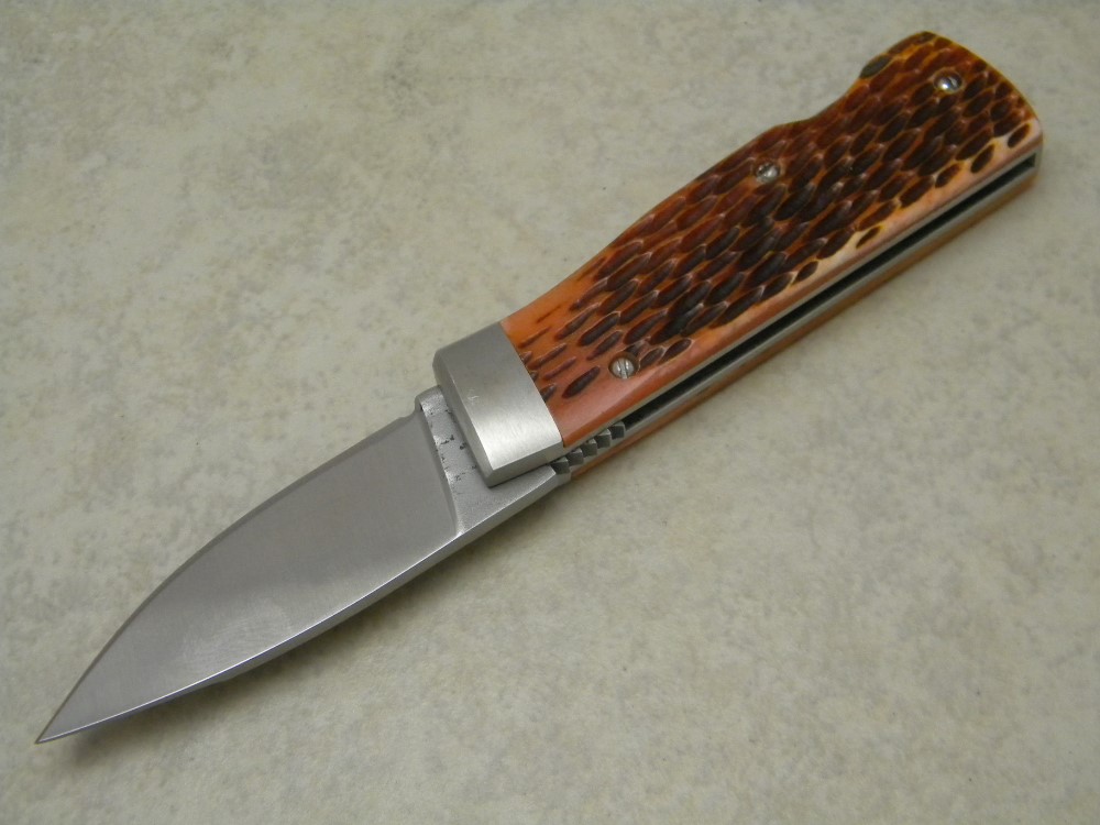 Bench Mark Knives USA Bone Rolox System Slide Open Knife & Pouch in Box