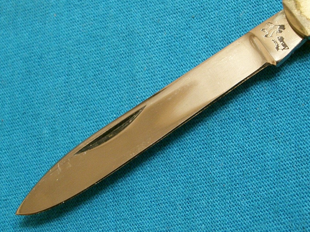 VINTAGE FROST FLYING FALCON JIGGED BONE LOCKBACK HUNTING SKINNING ...