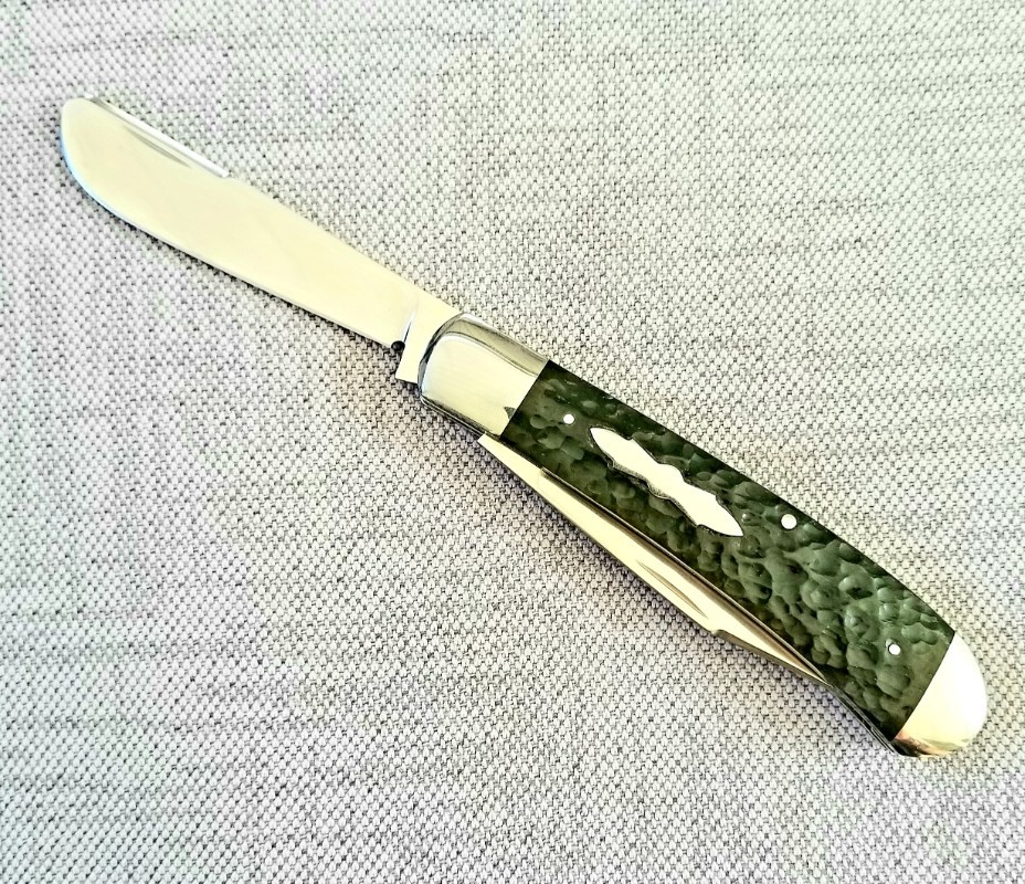 Bobby Toole Custom Jigged Bone Trapper Knife, New, CPM-154 ,4 1/8 ...