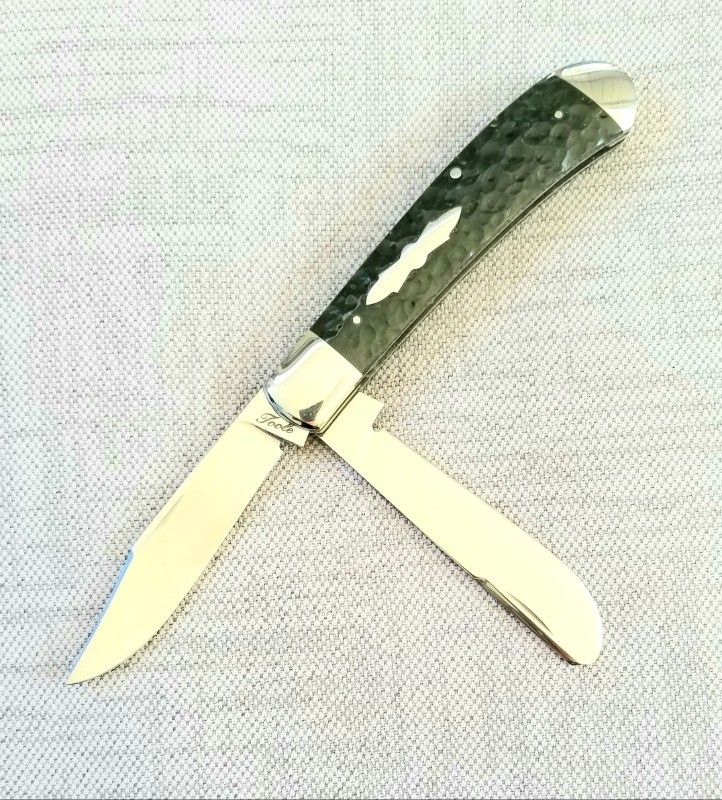 Bobby Toole Custom Jigged Bone Trapper Knife, New, CPM-154 ,4 1/8 ...