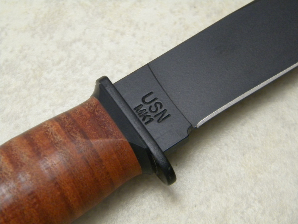 Ka-Bar Olean NY MK1 USA Stacked Leather Fixed Blade Sheath Knife NIB