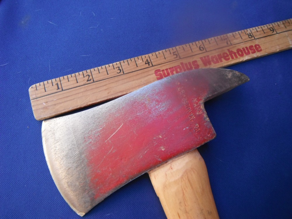 VINTAGE FIREMAN'S AXE-HATCHET MANN CO. LEWISTOWN PA. w/ORIG. WOODEN HANDLE