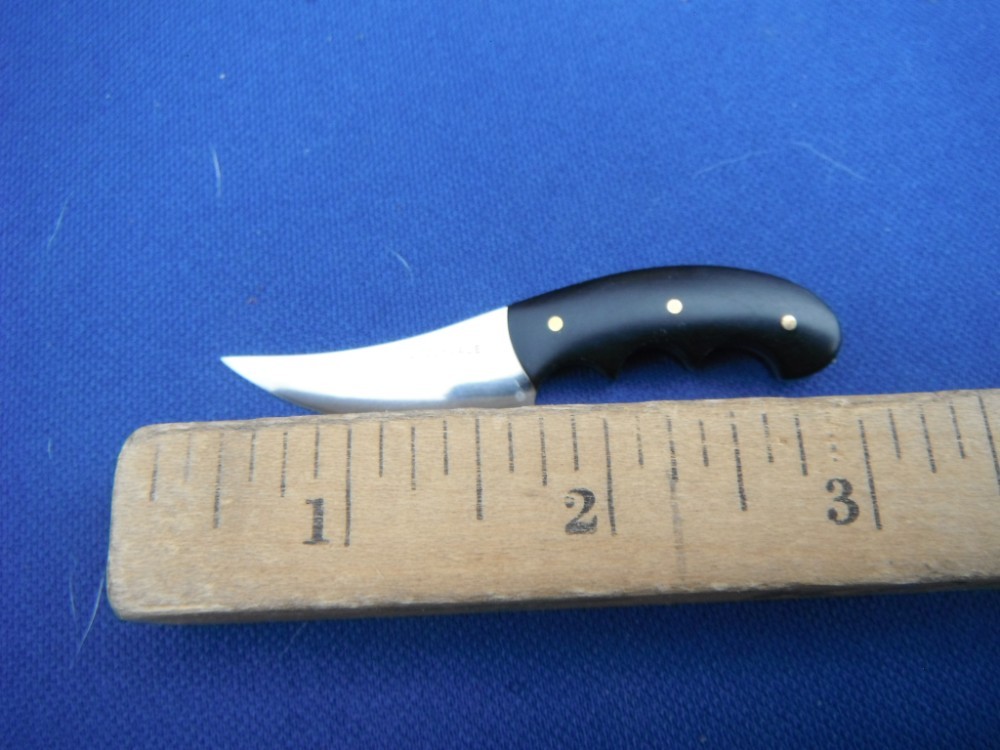Custom handmade mini-fixed blade by Walter Stockdale.