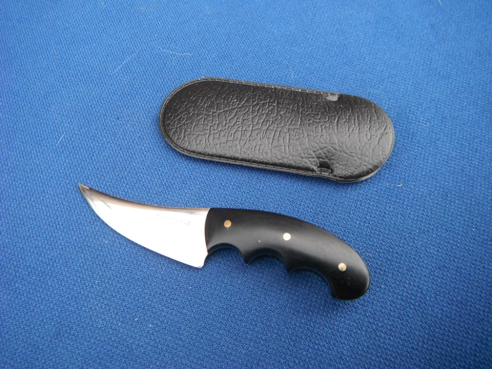 Custom handmade mini-fixed blade by Walter Stockdale.