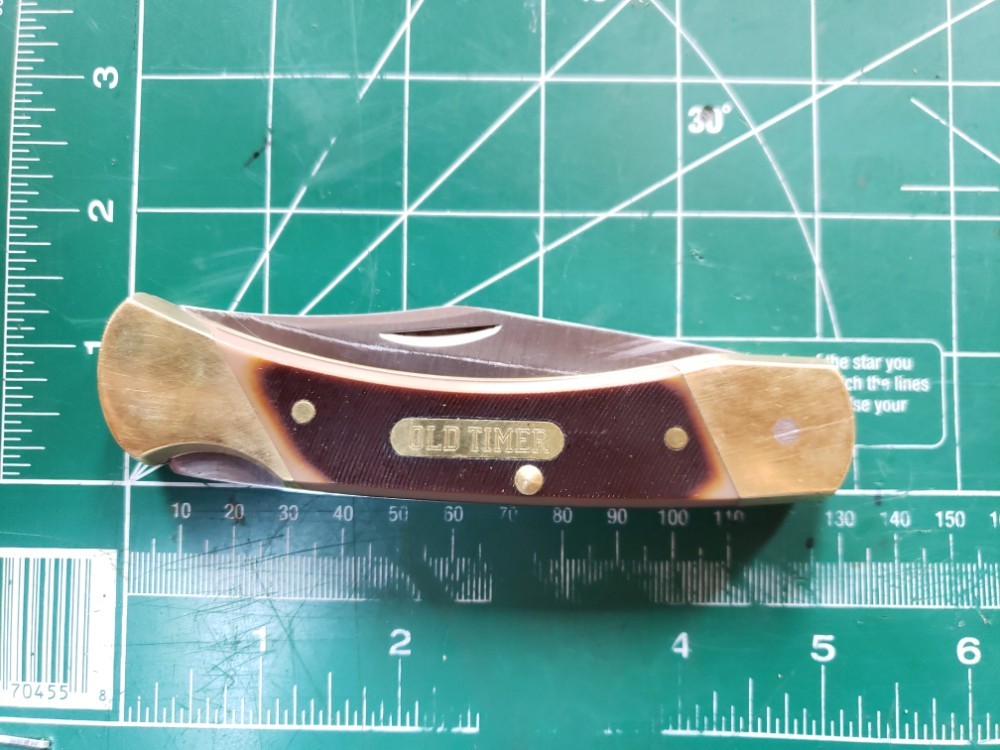 Schrade Old Timer USA 7OT With Original Sheath Lockback Folding Knife